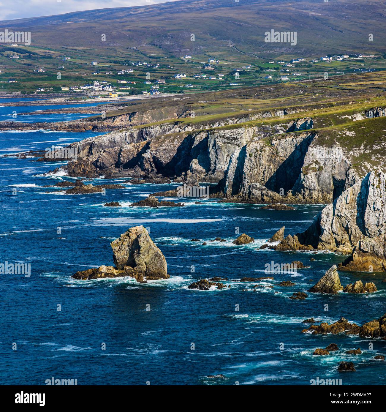 Ashleam bay, Atlantic Drive, Achill Island, County Mayo, Ireland Stock ...