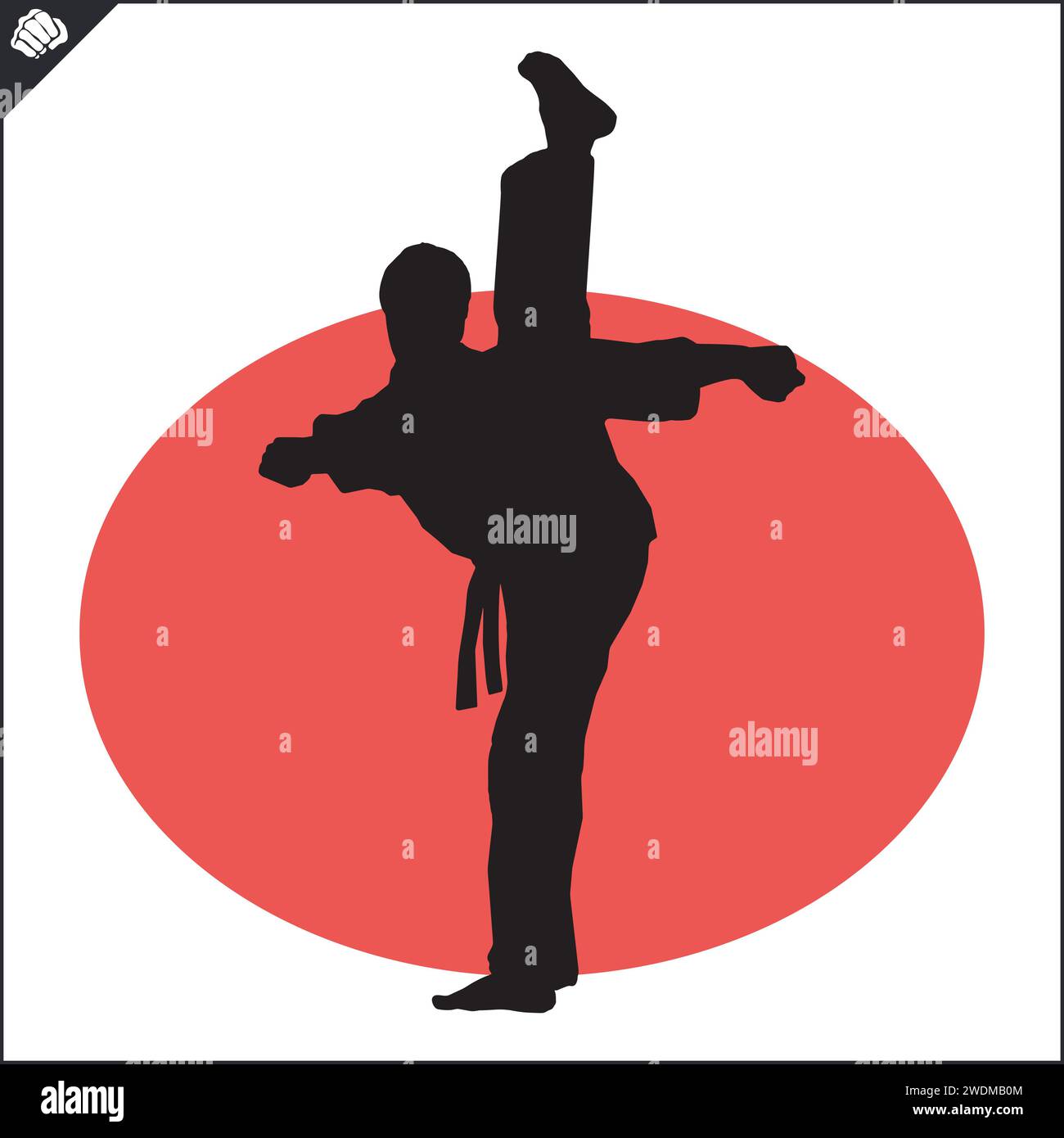 Martial art colored simbol design. Karate emblem Stock Vector Image ...