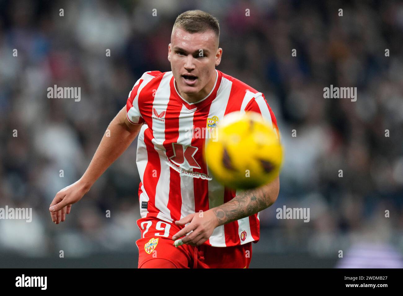 Madrid, Spain. 21st Jan, 2024. Marko Milovanovic, Marezi of UD Almeria ...