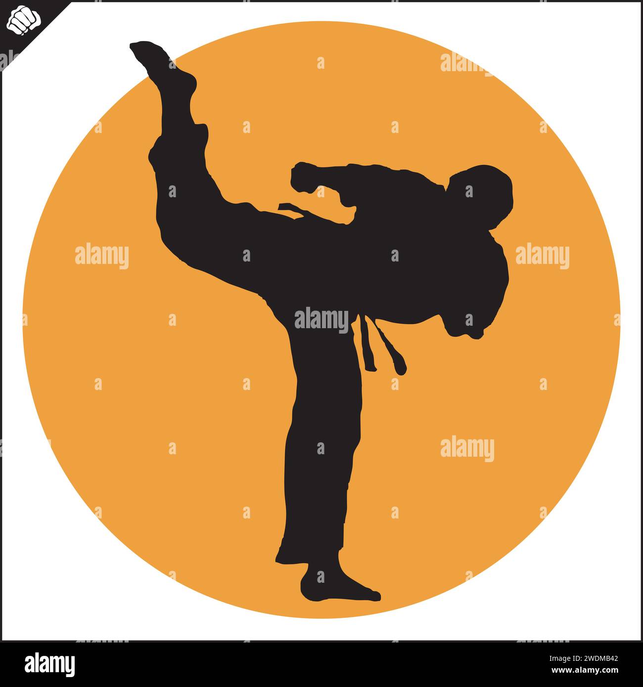 Martial art colored simbol design. Karate emblem Stock Vector Image ...