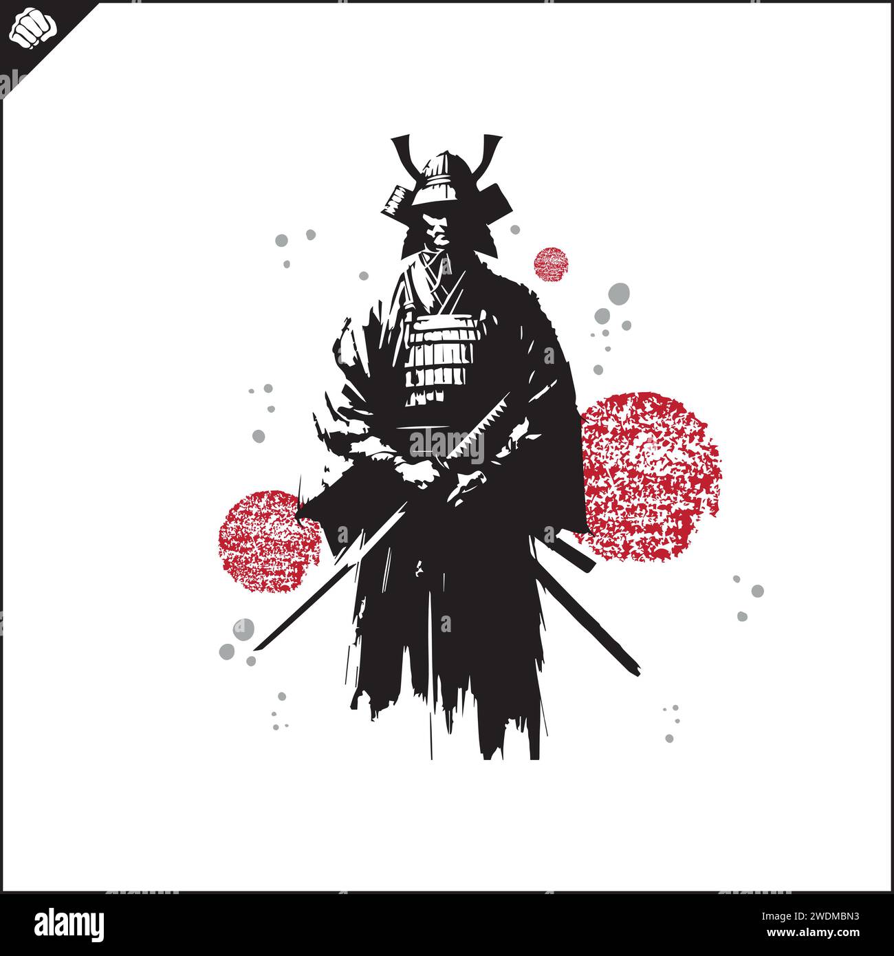 Samurai. Japan warrior whith katana sward Stock Vector Image & Art - Alamy