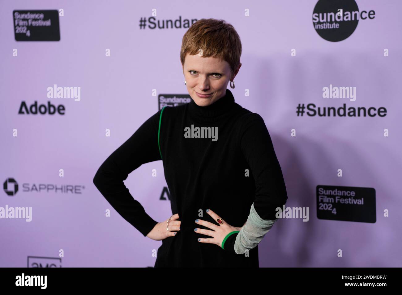 Rose Glass attends the premiere of "Love Lies Bleeding" at the Eccles ...