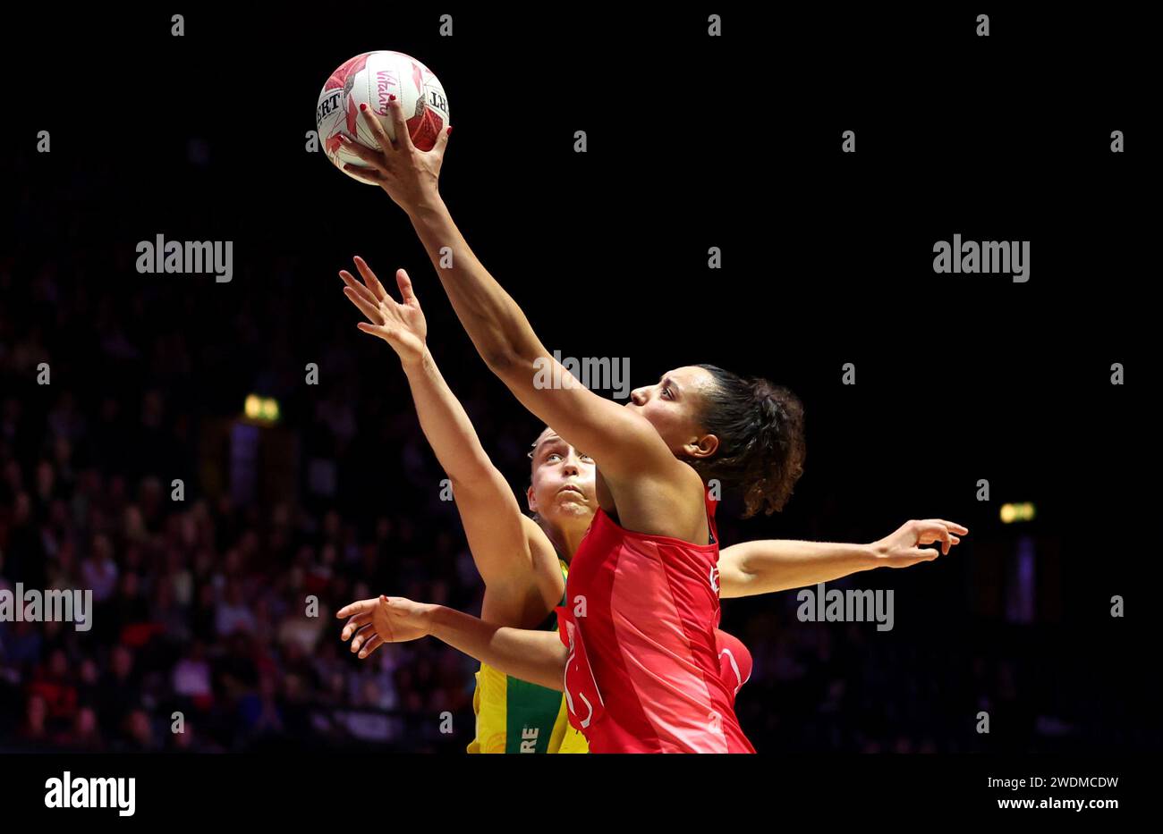 Australia's Jamie-Lee Price and England's Imogen Allison in action ...