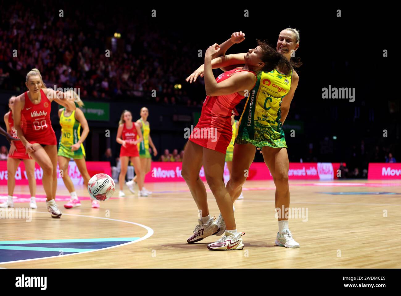 England's Imogen Allison (left) and Australia's Jamie-Lee Price in ...