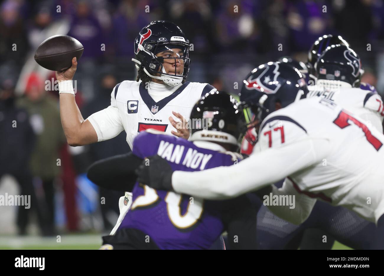 January 20, 2024: Houston Texans QB C.J. Stroud (7) in action during the AFC divisional playoff ...