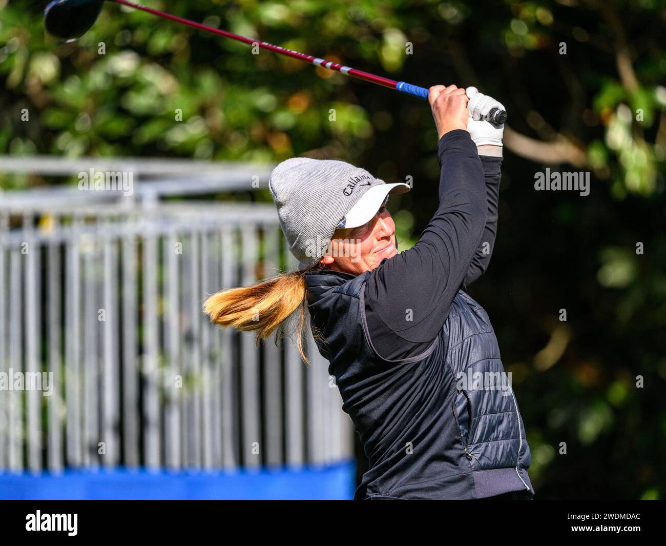Orlando, FL, USA. 21st Jan, 2024. Gemma Dryburgh of Scotland on the first tee starts final round ...