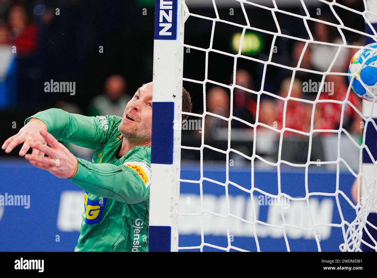 Swedens goalkeeper Andreas Palicka during the EHF European Championship ...