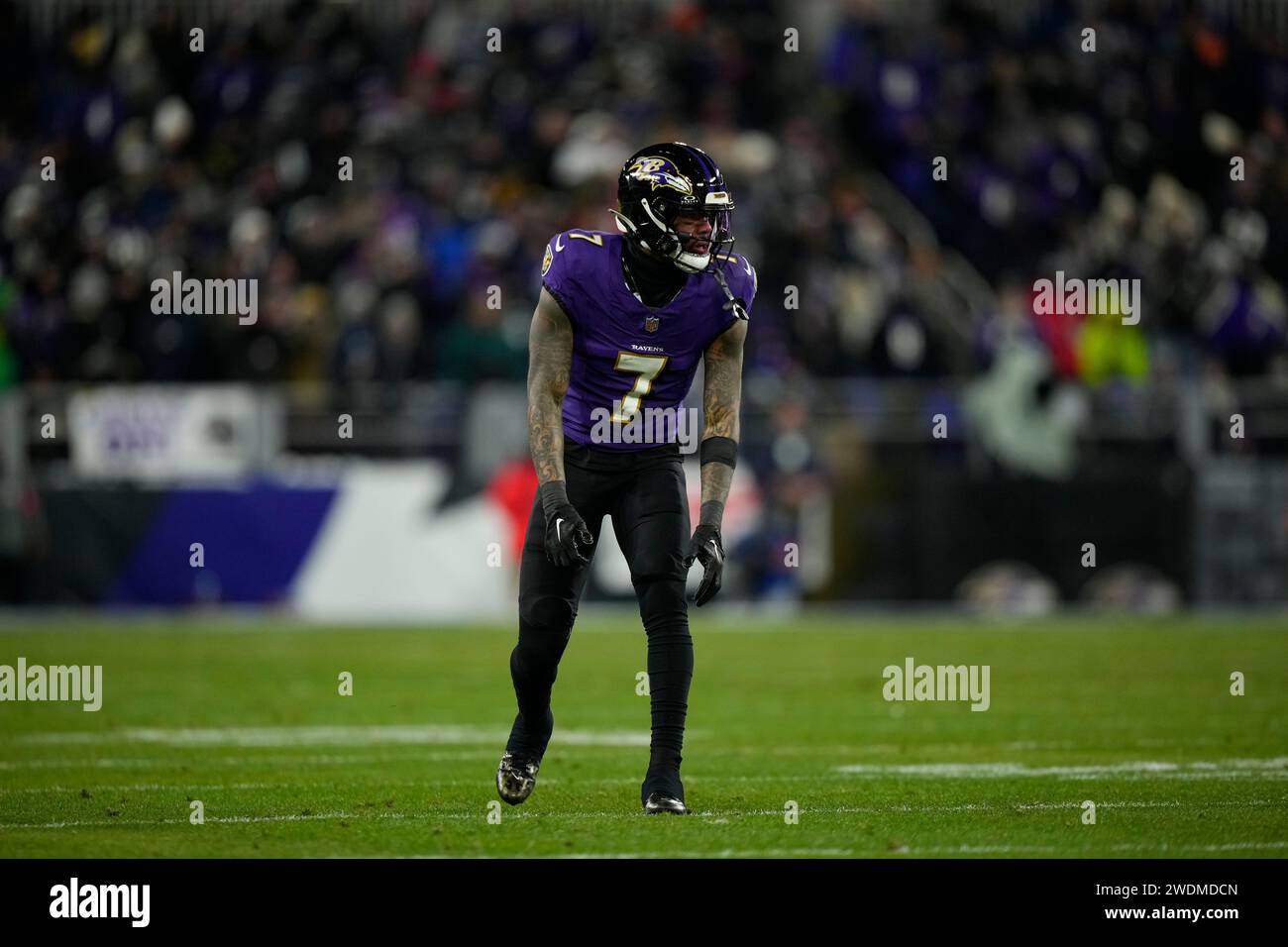Baltimore Ravens' Rashod Bateman plays during an NFL football AFC ...