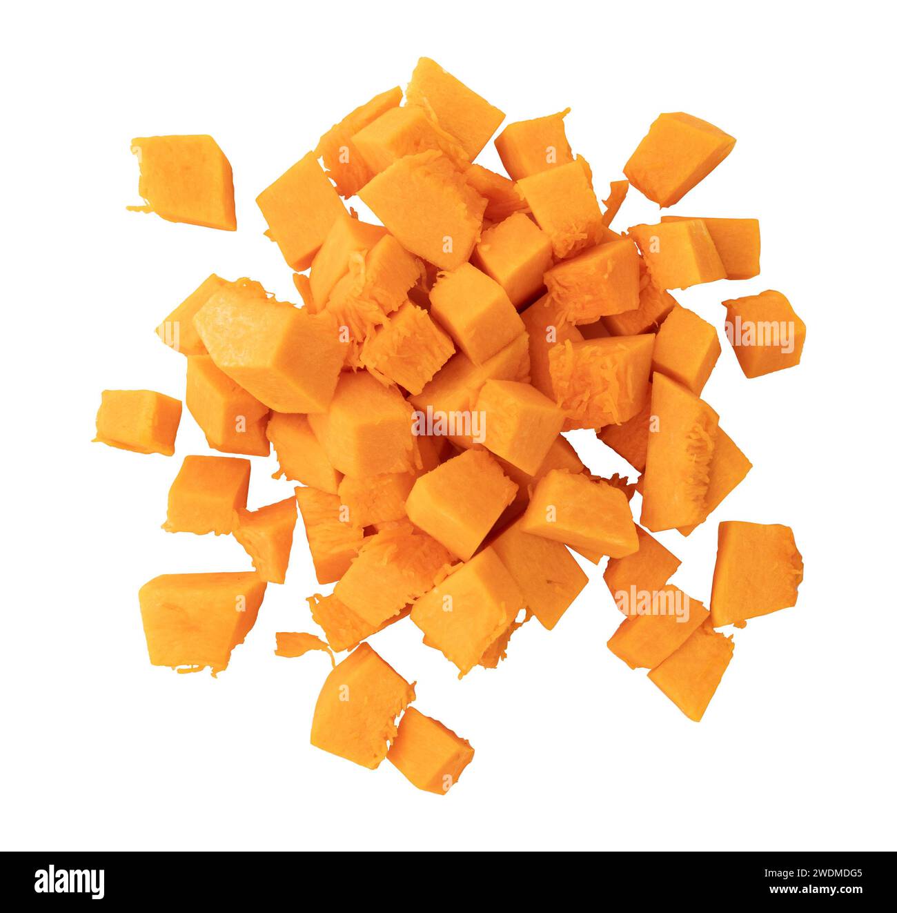 pumpkin slices isolated on white background with clipping path, top ...