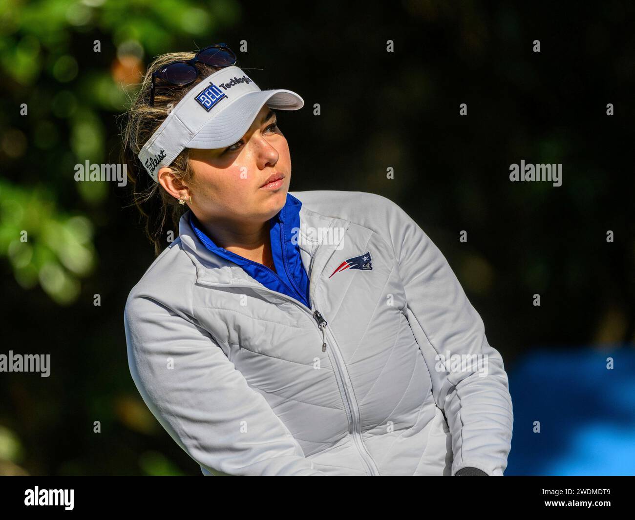 January 21, 2024: Alexa Pano on the first tee starts final round of ...