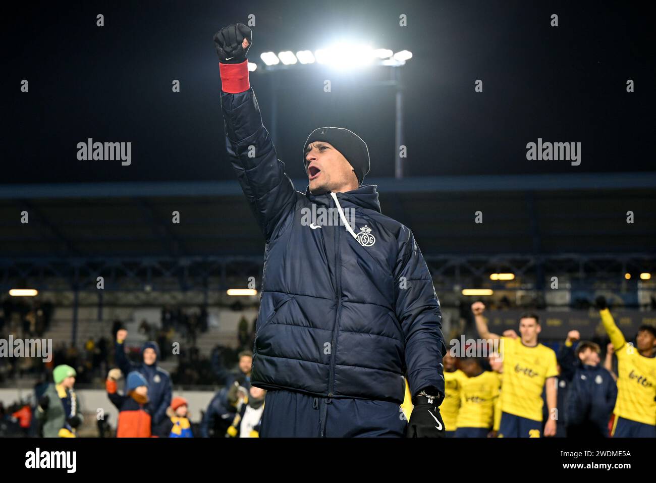 Vorst, Belgium. 21st Jan, 2024. Head Coach Alexander Blessin of Union ...