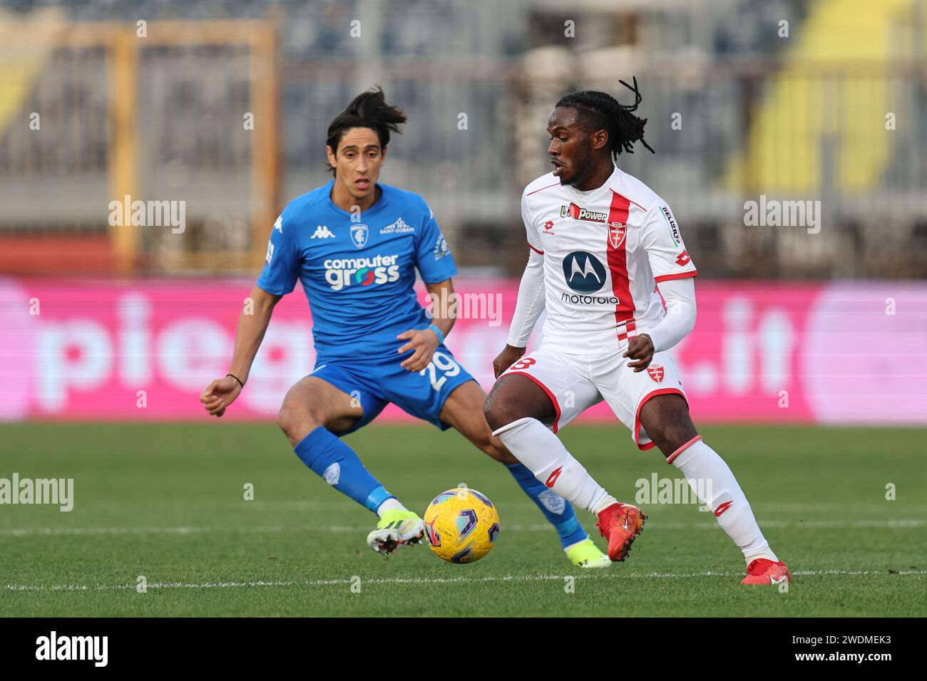 Warren Bondo (Monza)Youssef Maleh (Empoli) during the Italian "Serie A ...