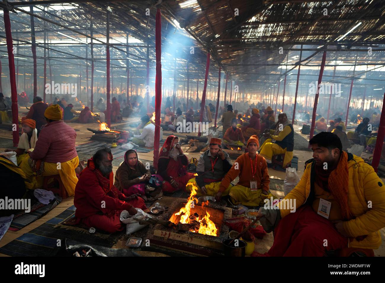 Hindu Devotees perform rituals before the grand opening of a temple ...