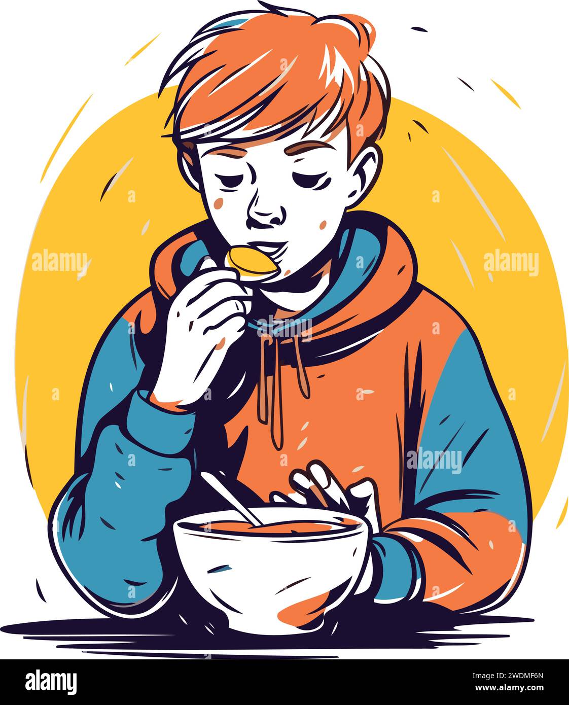 People eating at a cafe Stock Vector Images - Alamy