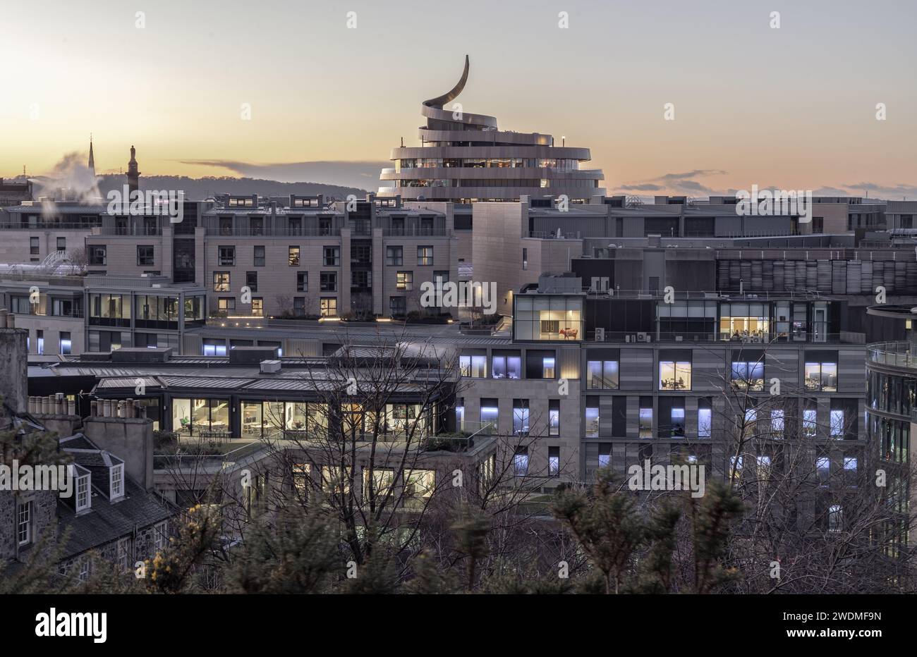 Edinburgh, Scotland - Jan 17, 2024 - Aerial view of St James Quarter ...