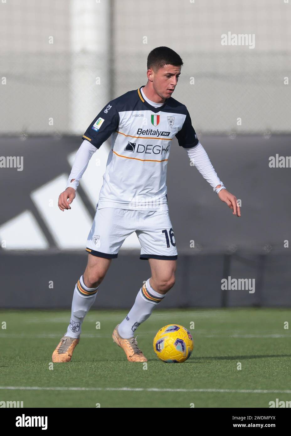 Vinovo, Italy. 21st Jan, 2024. Fabiano Pacia of US Lecce during the Primavera 1 match at the ...
