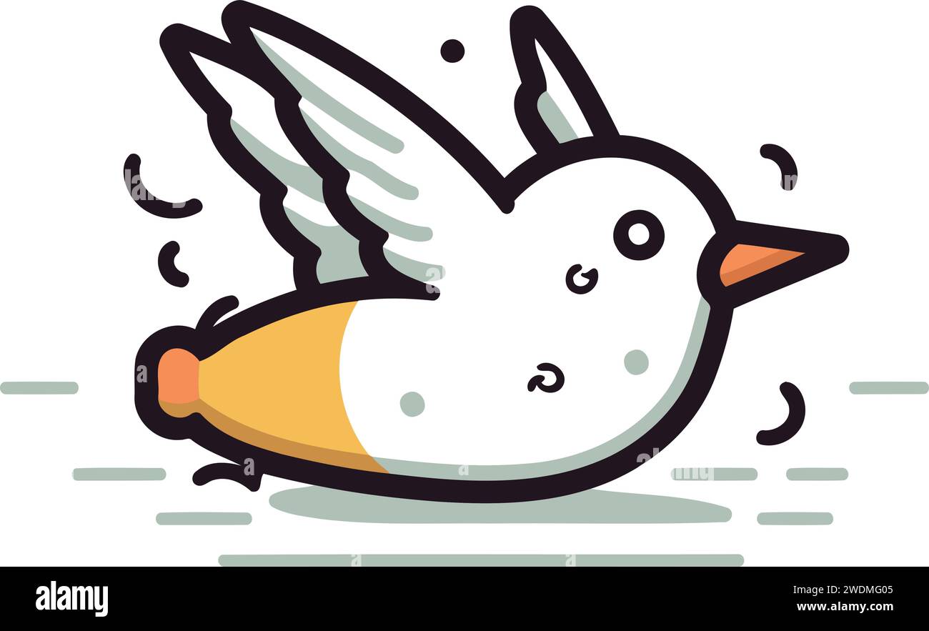 Cartoon flying bird hi-res stock photography and images - Alamy