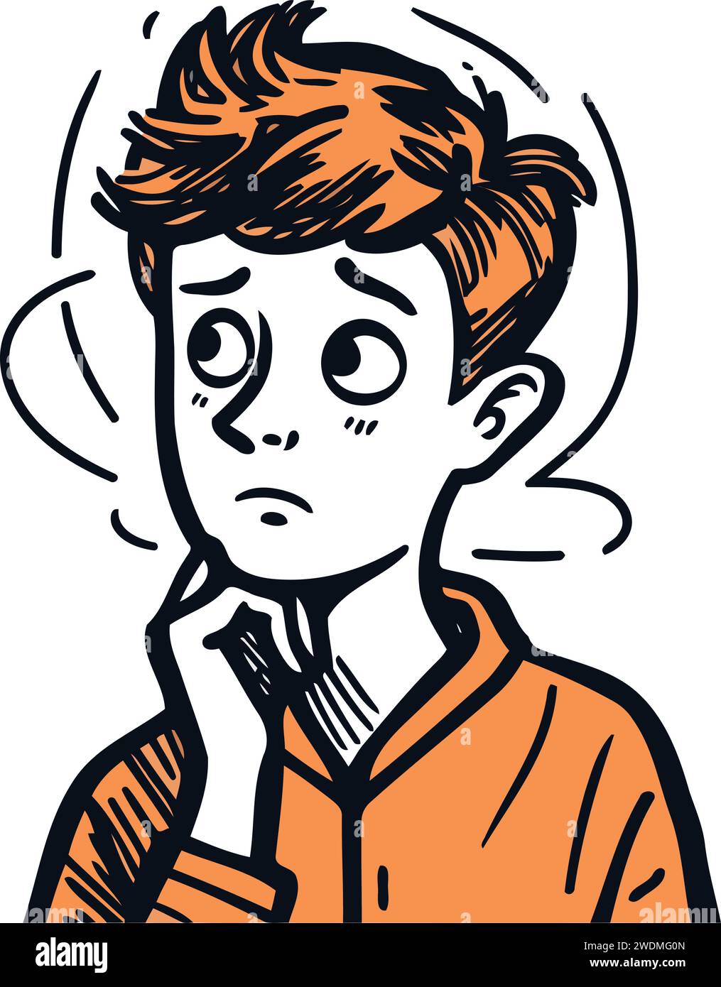 Thoughtful vector vectors hi-res stock photography and images - Alamy