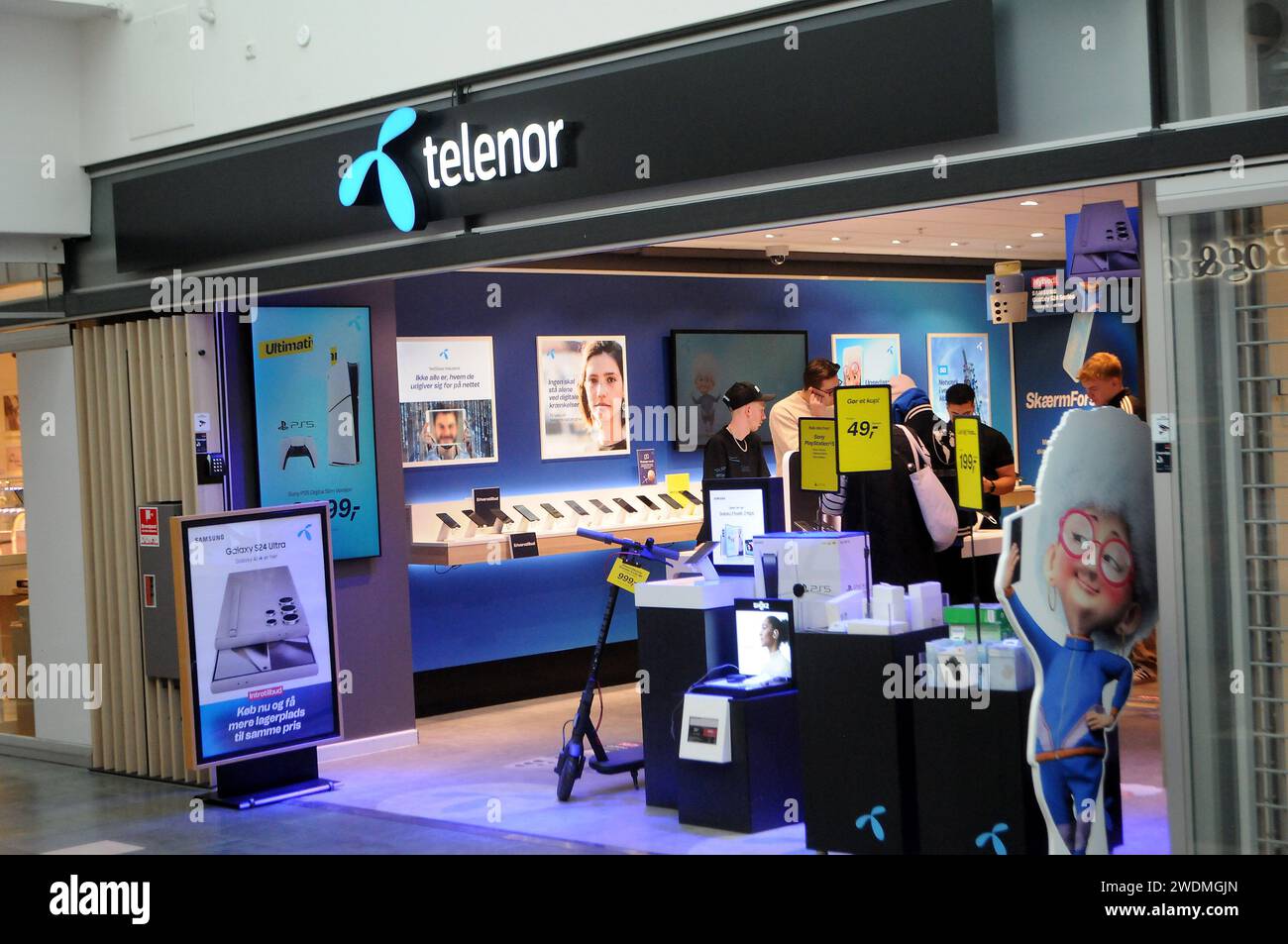 Copenhagen, Denmark /21 January 2024/Telenor internet providor and ...