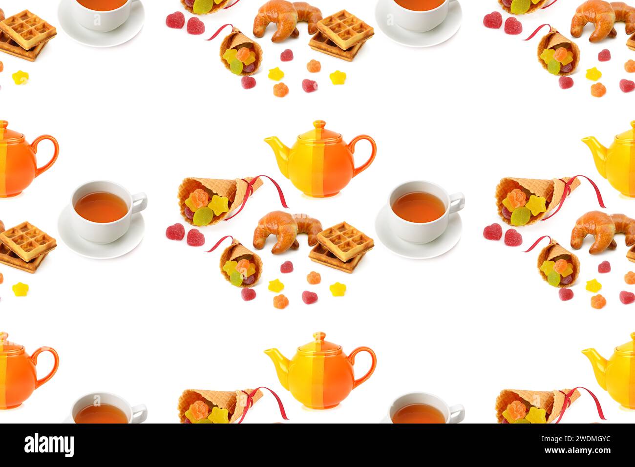 Cup tea teapot cookies Cut Out Stock Images & Pictures - Alamy