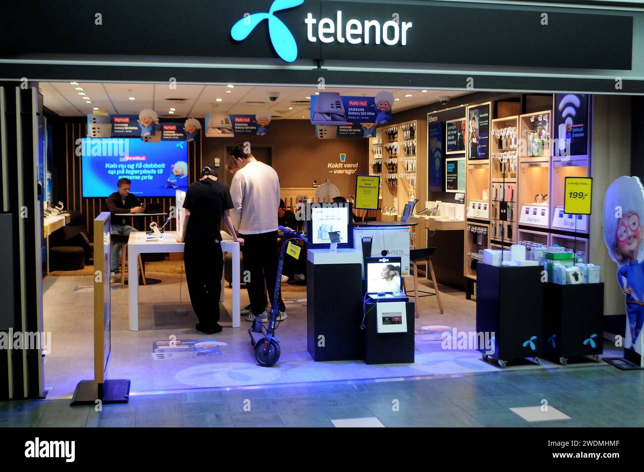 Copenhagen, Denmark /21 January 2024/Telenor internet providor and ...