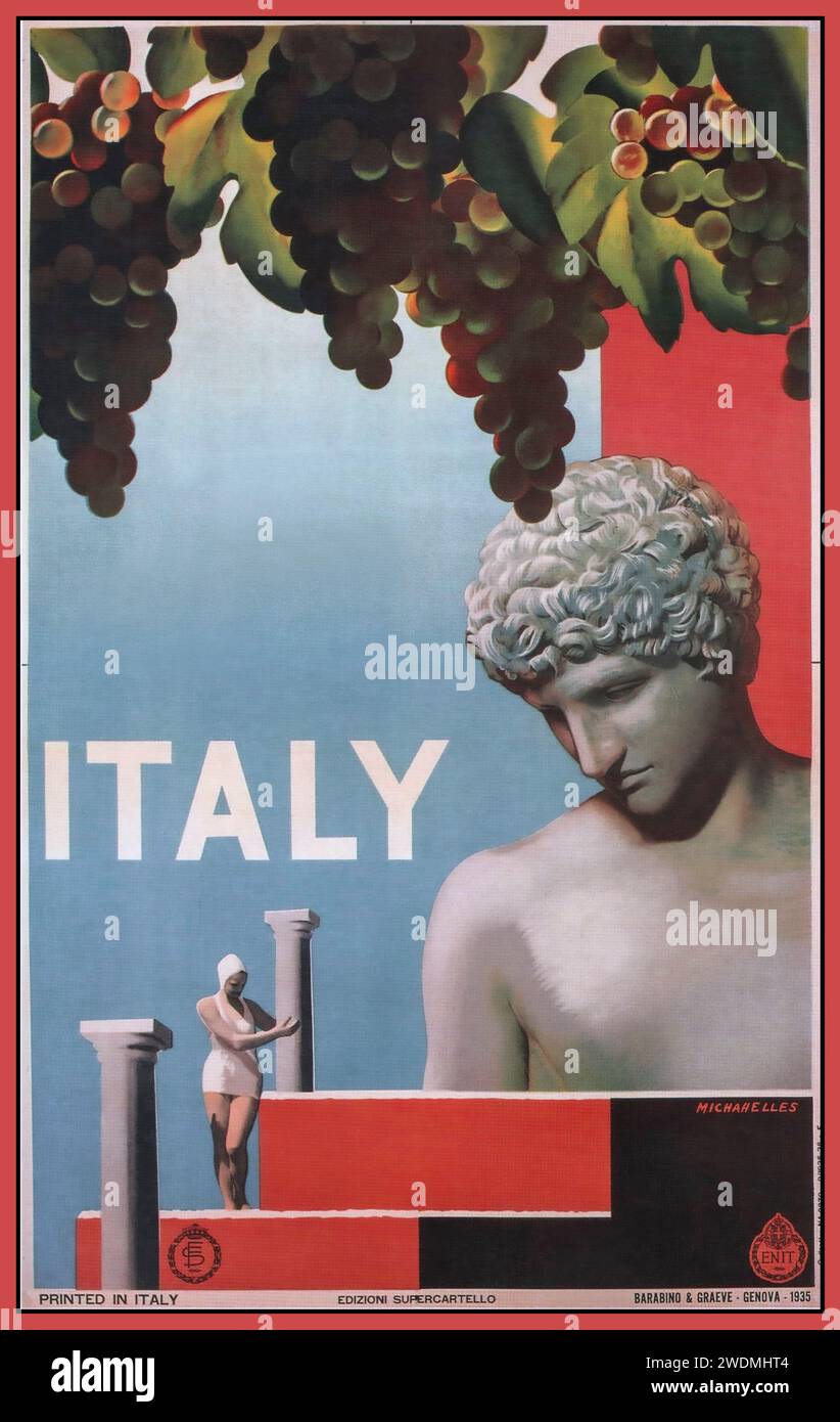 Vintage travel poster italy hi-res stock photography and images - Alamy