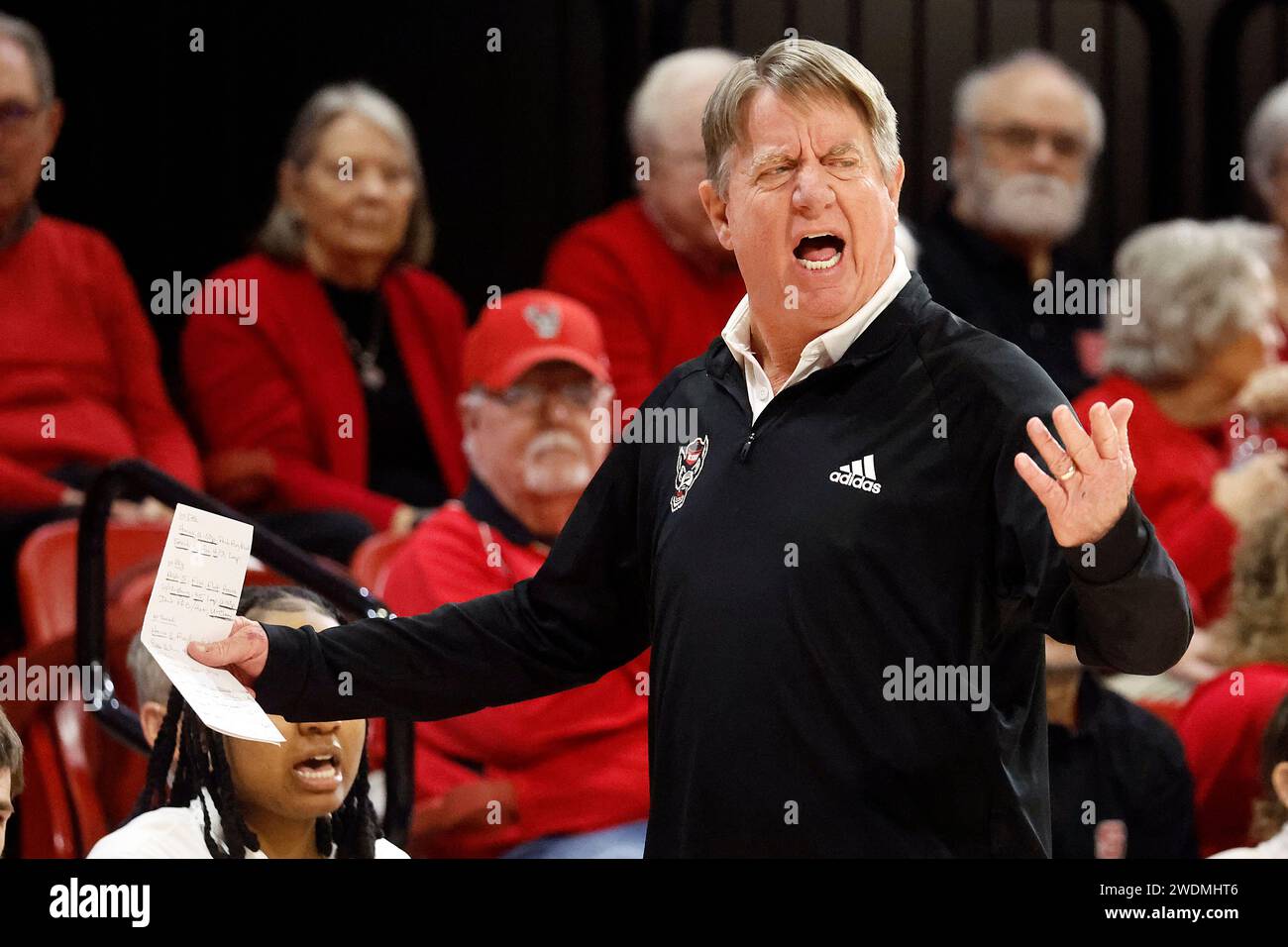 North Carolina State head coach Wes Moore reacts to a call from the ...