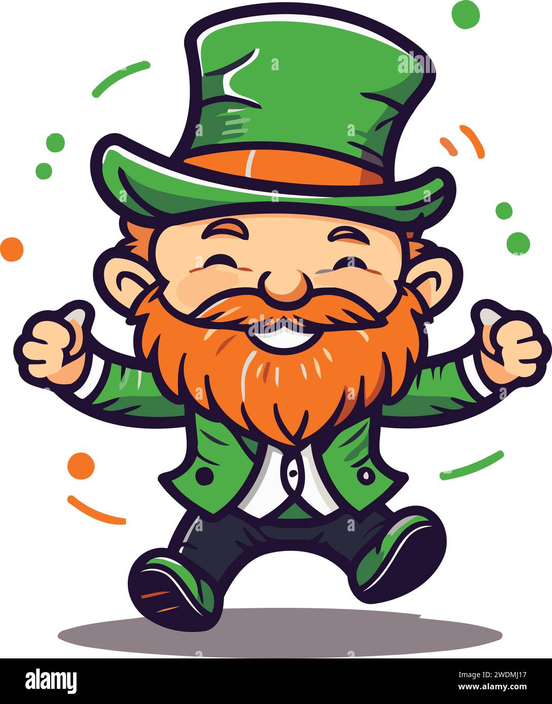 Running leprechaun Stock Vector Images - Alamy