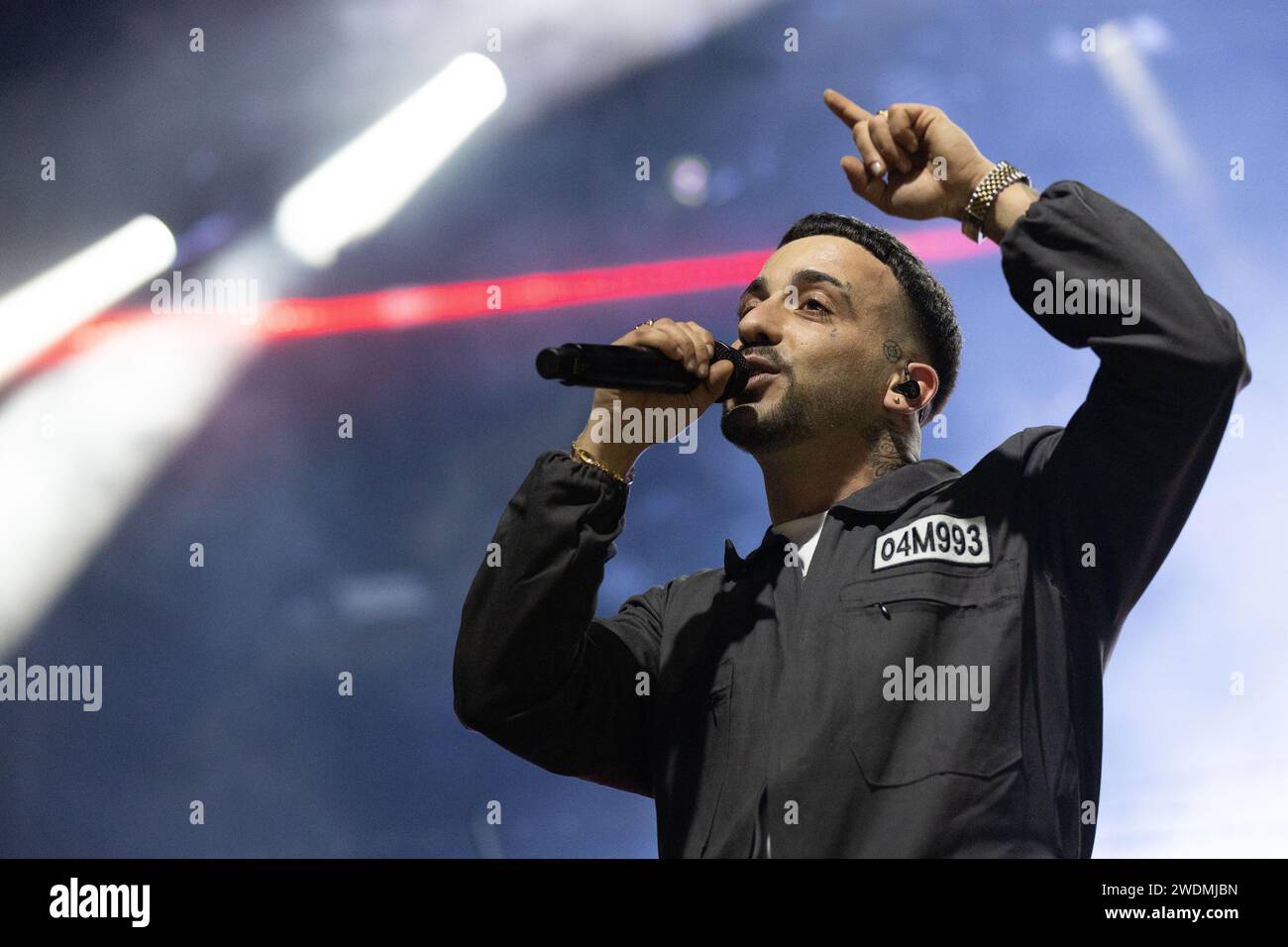 January 20, 2024. Lisbon, Portugal. Portuguese Hip Hop singer, Piruka ...