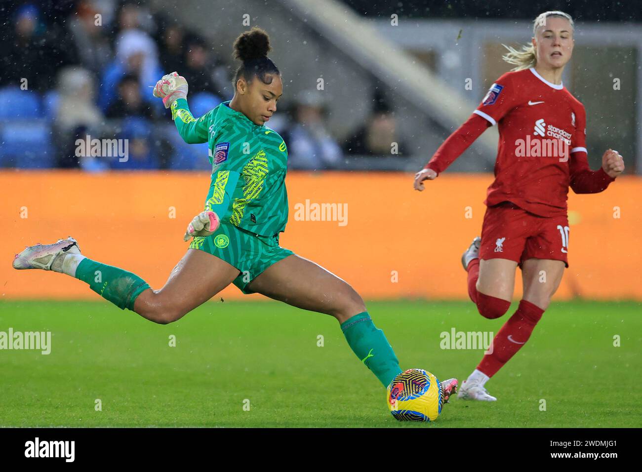 Khiara Keating of Manchester City clears the ball upfield during the ...