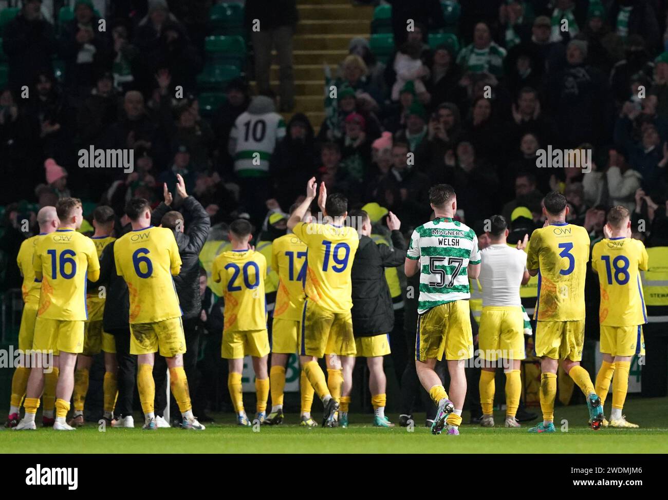 Buckie Thistle players applaud their fans following the Scottish Cup ...