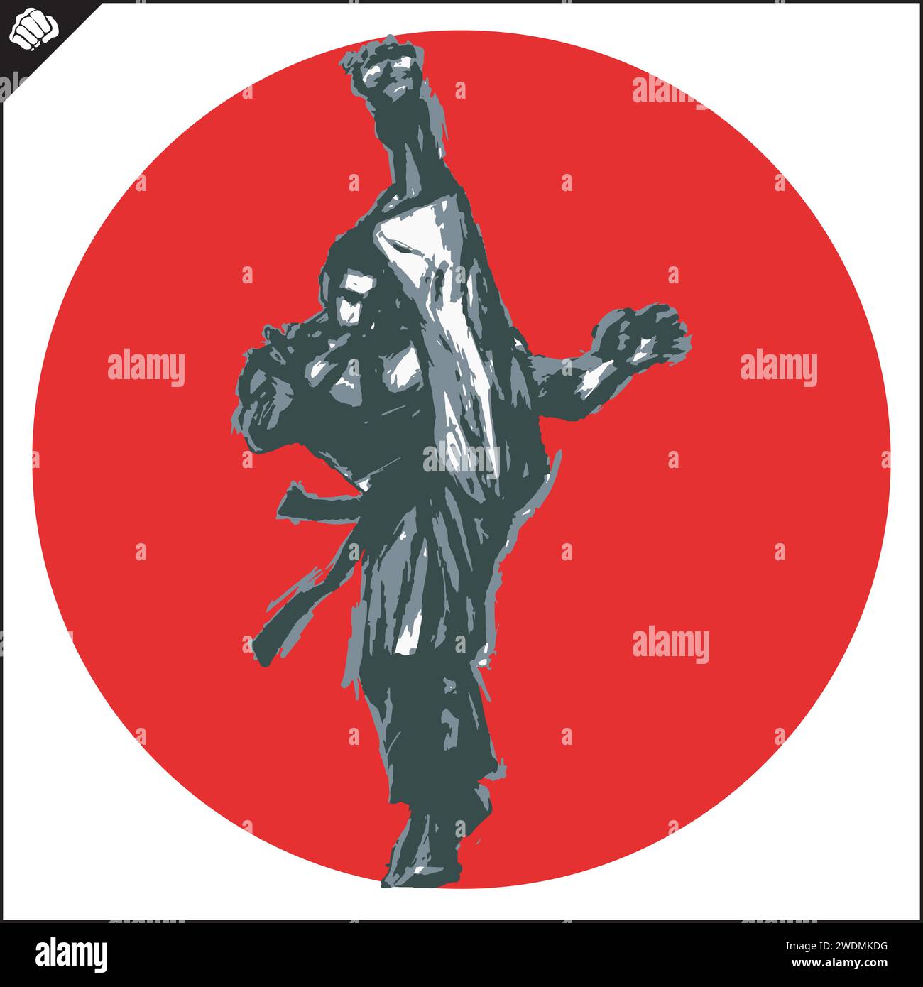 Martial art colored simbol, logo. Karate creative design emblem Stock ...