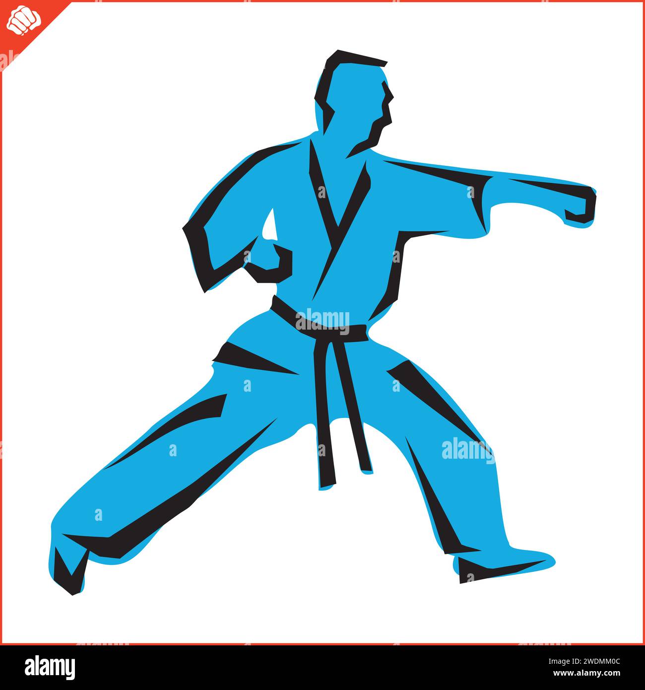 Martial art colored simbol, logo. Karate creative design emblem Stock ...
