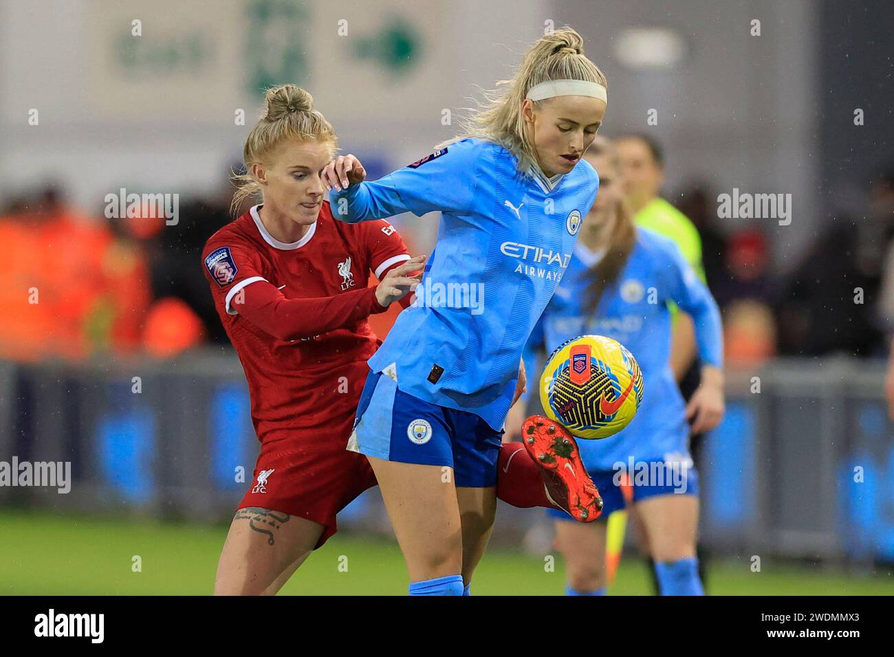 Manchester, UK. 21st Jan, 2024. Chloe Kelly of Manchester City is ...