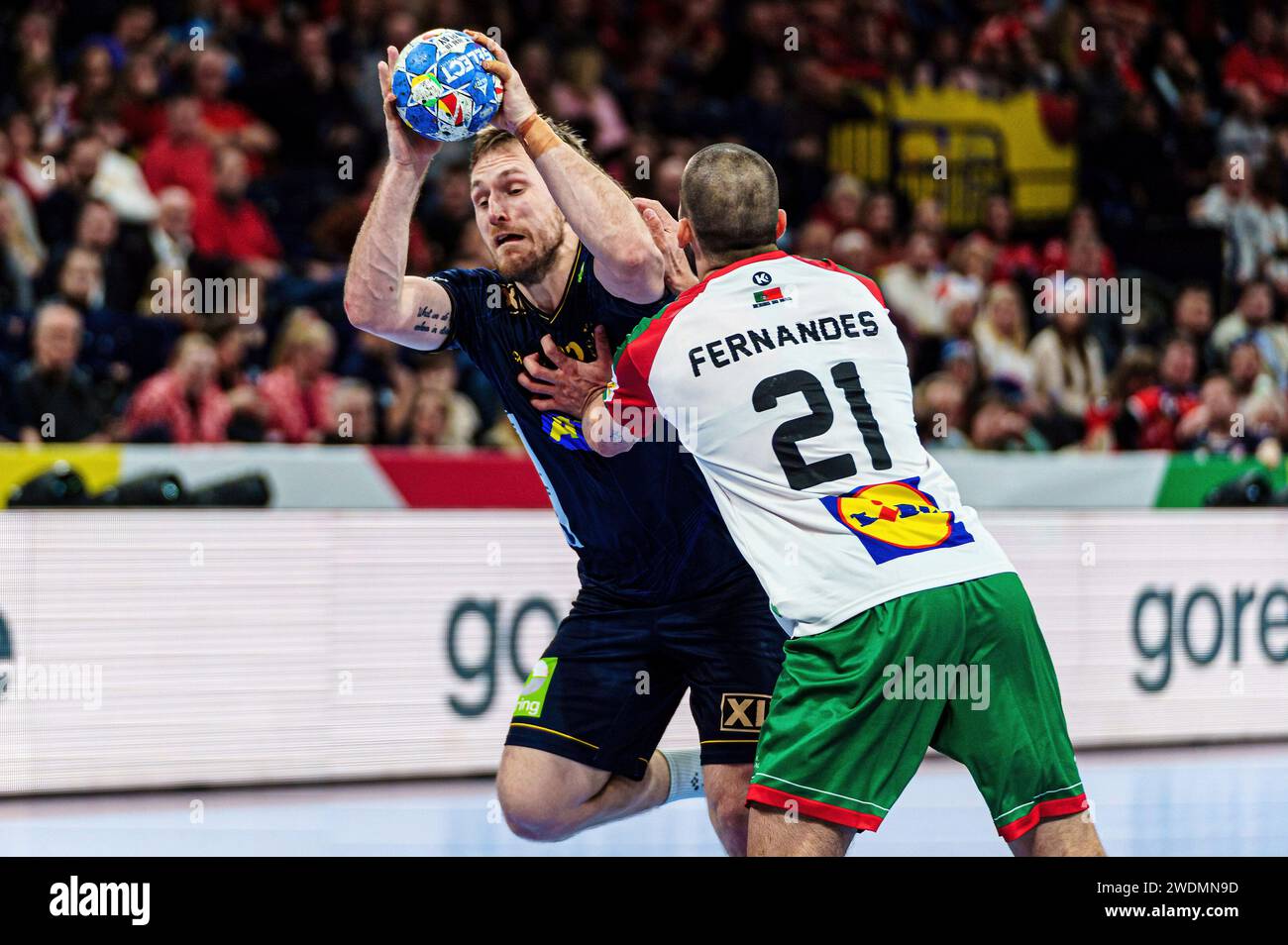 Hamburg, Deutschland. 21st Jan, 2024. Albin Lagergren (Schweden, #23 ...