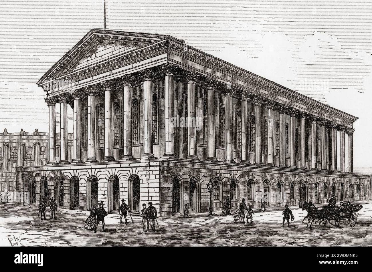 The Town Hall, Victoria Square, Birmingham, England, seen here in 1887 ...