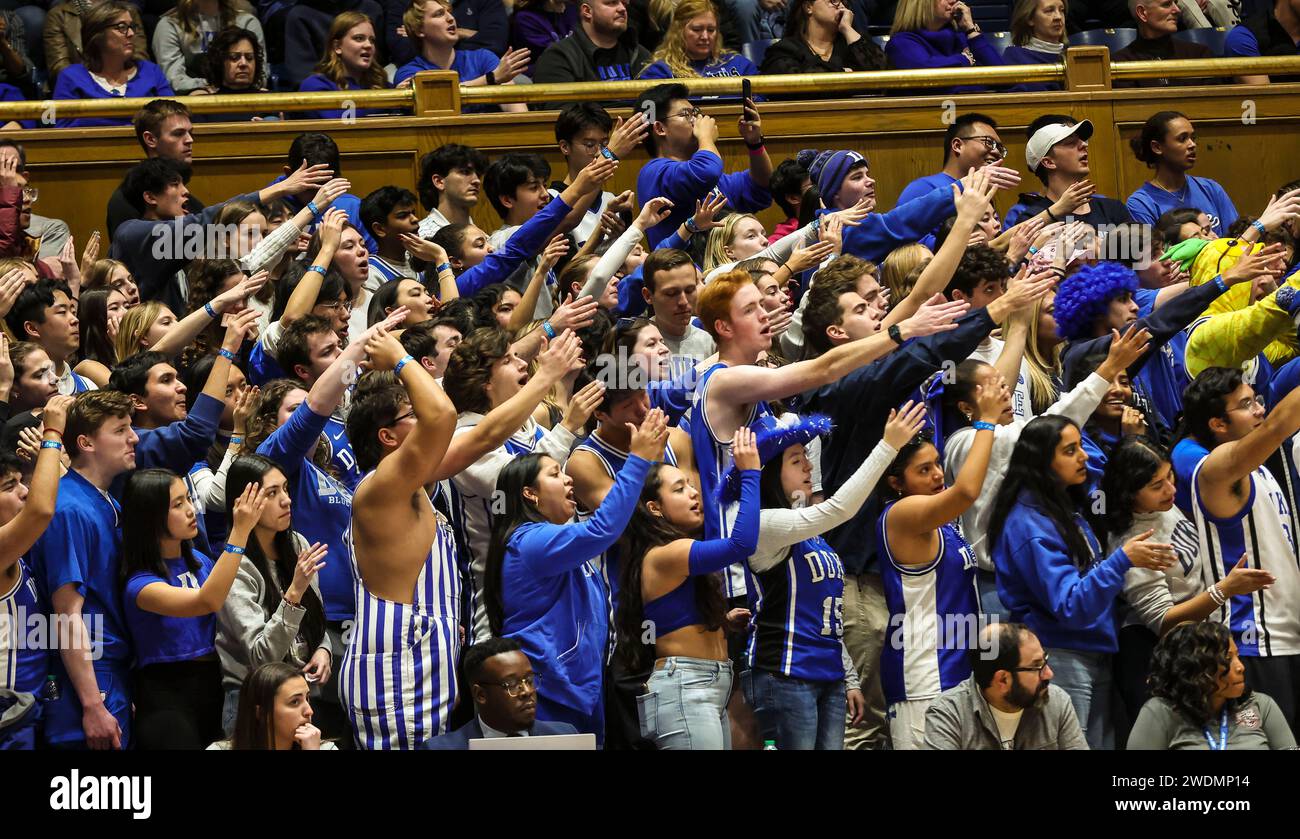 January 20, 2024: Duke fans. NCAA basketball game between University of ...