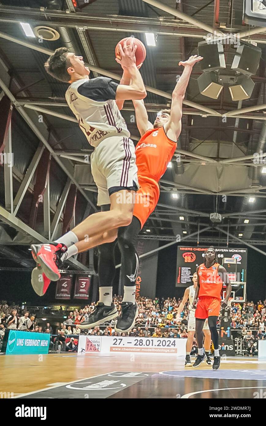 Chemnitz, Deutschland 21. Januar 2024: 1.BBL - 2023/2024 - Niners ...