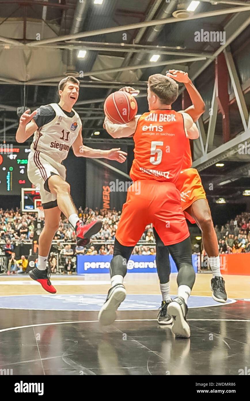 Chemnitz, Deutschland 21. Januar 2024: 1.BBL - 2023/2024 - Niners ...