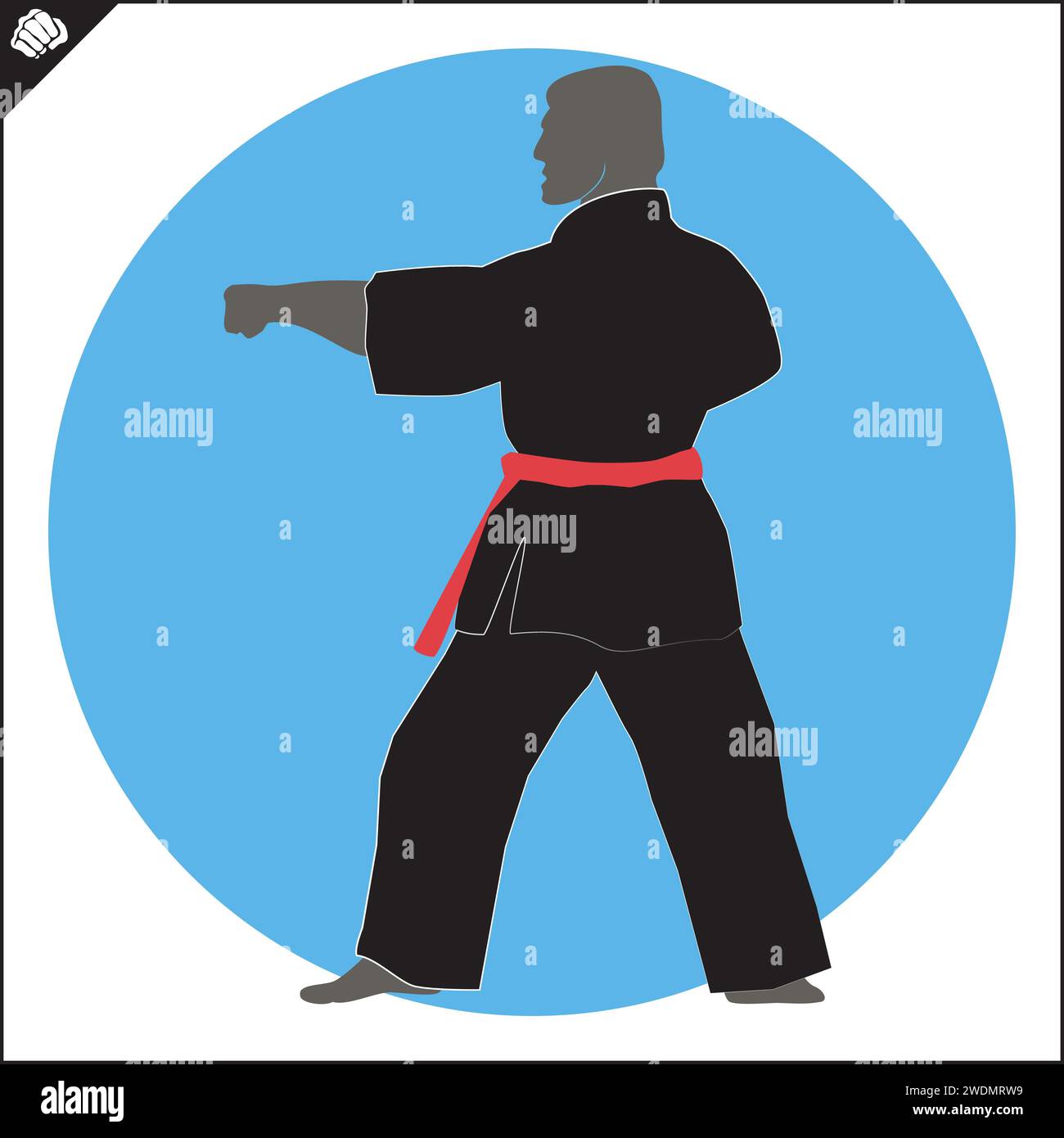 Martial art colored simbol, logo. Karate creative design emblem Stock ...