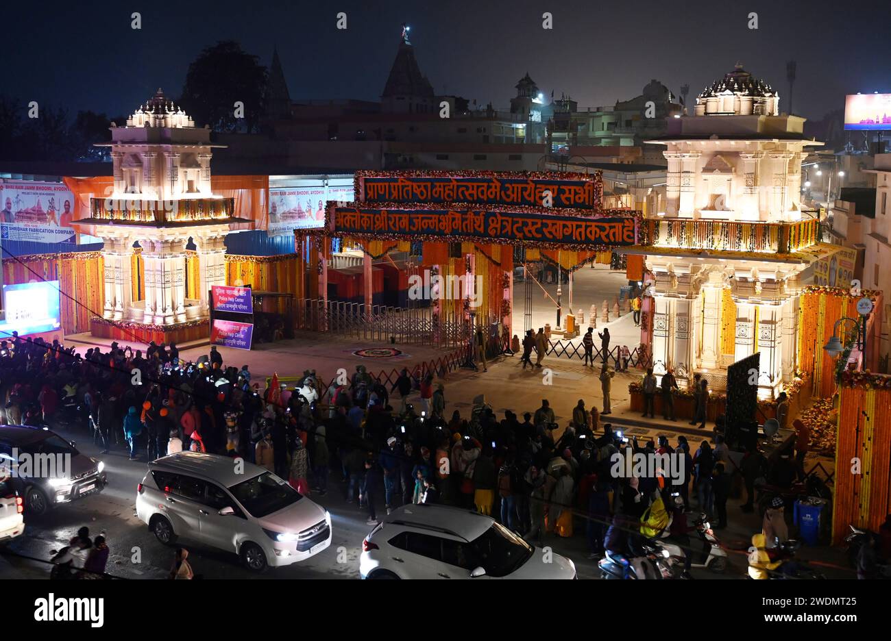 Ayodhya, India. 21st Jan, 2024. AYODHYA, INDIA - JANUARY 21: An ...