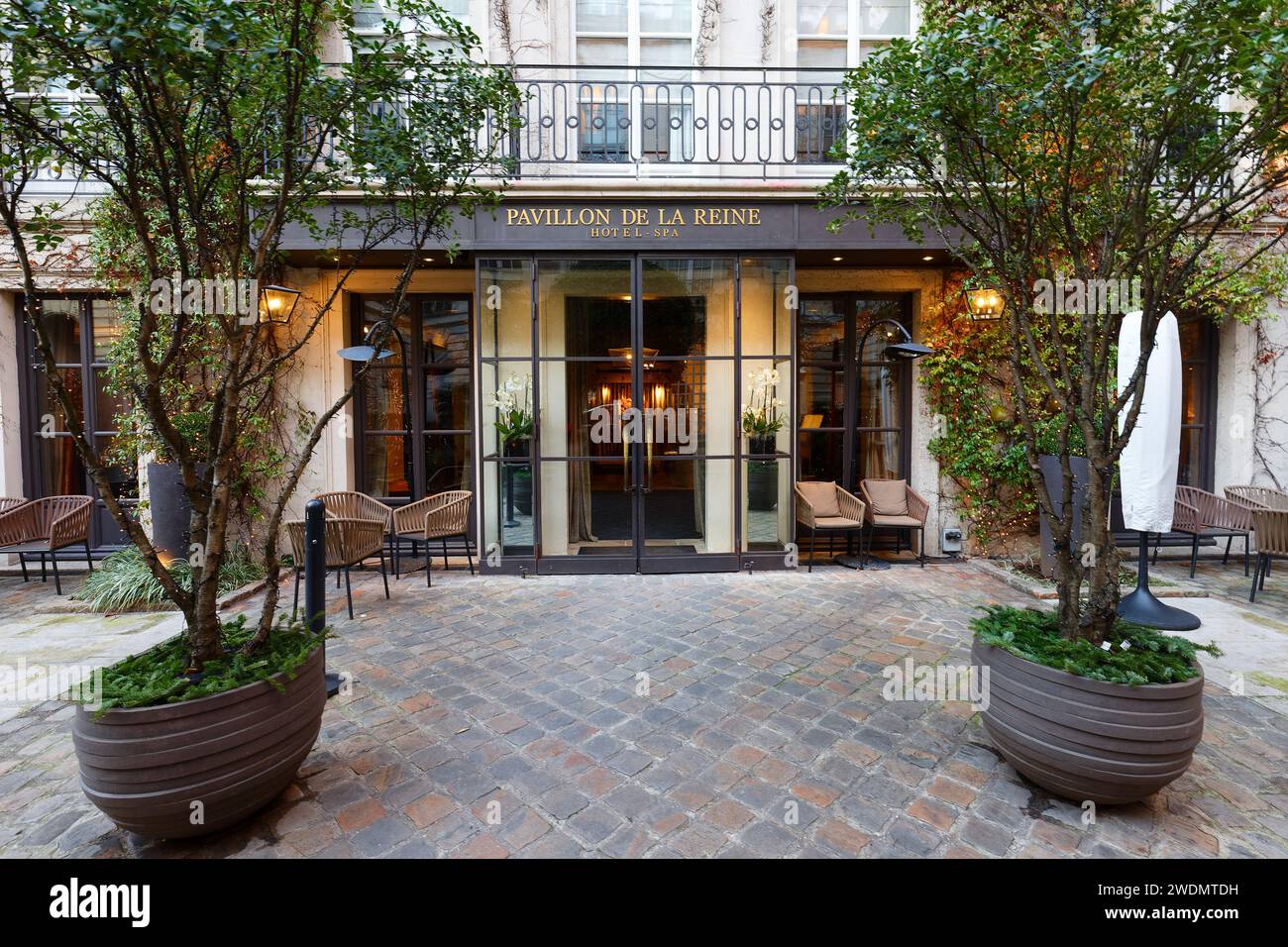 Paris, France-January 20, 2024 : Le Pavillon de la Reine, Hotel Spa ...