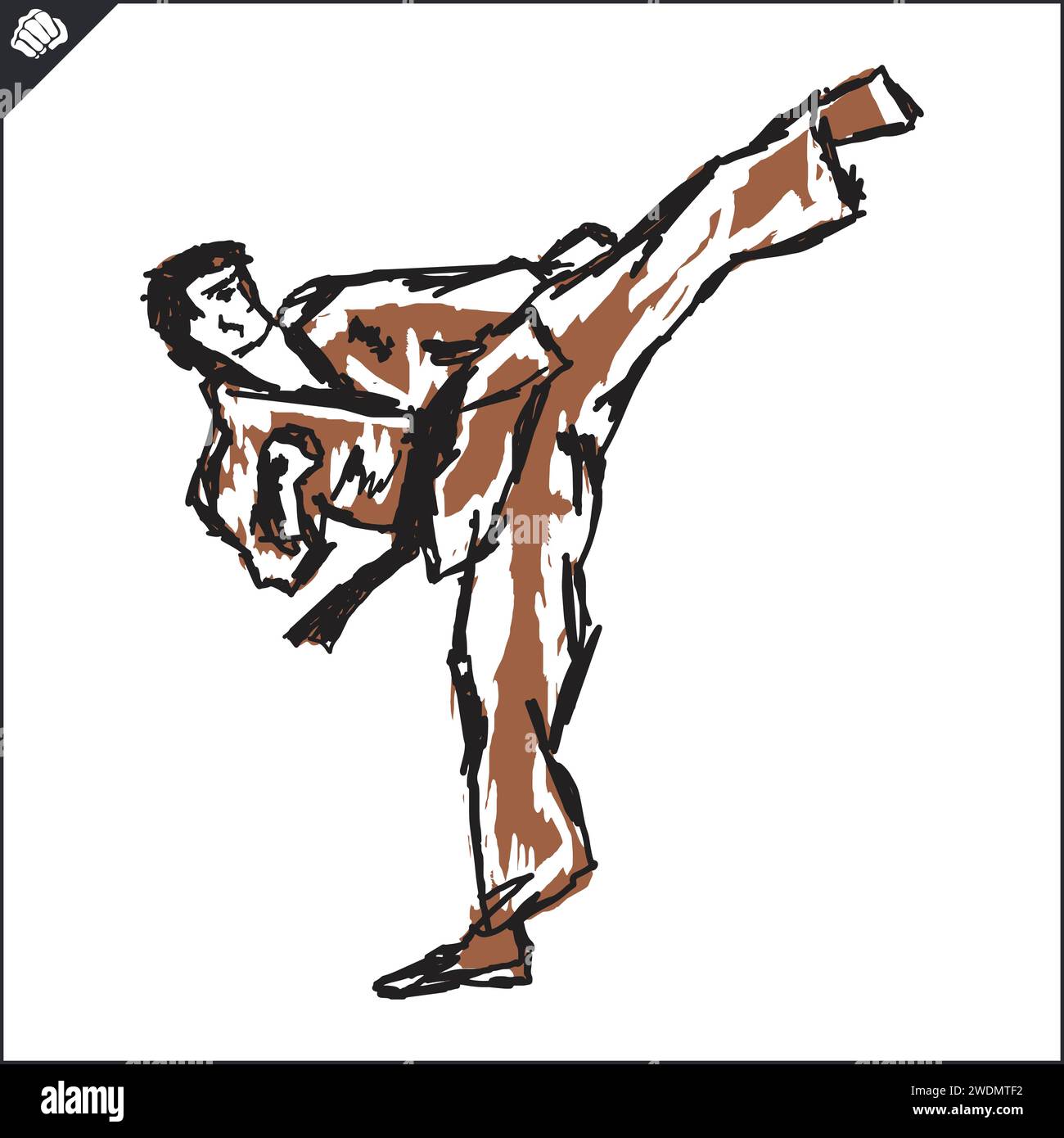 Fight karate Stock Vector Images - Alamy