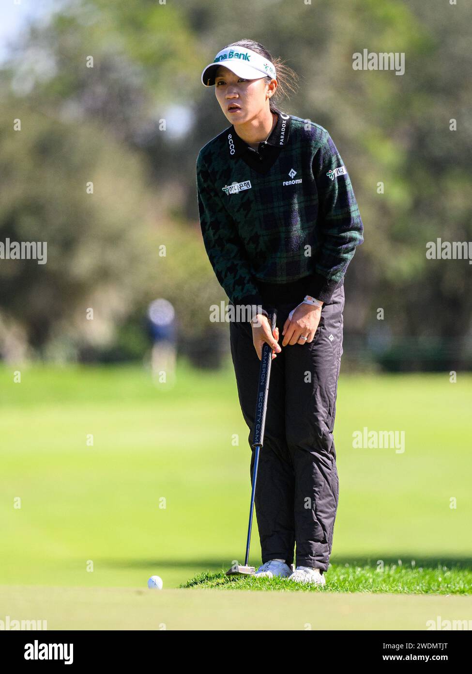 Orlando, FL, USA. 21st Jan, 2024. Lydia Ko of New Zealand lines up a ...