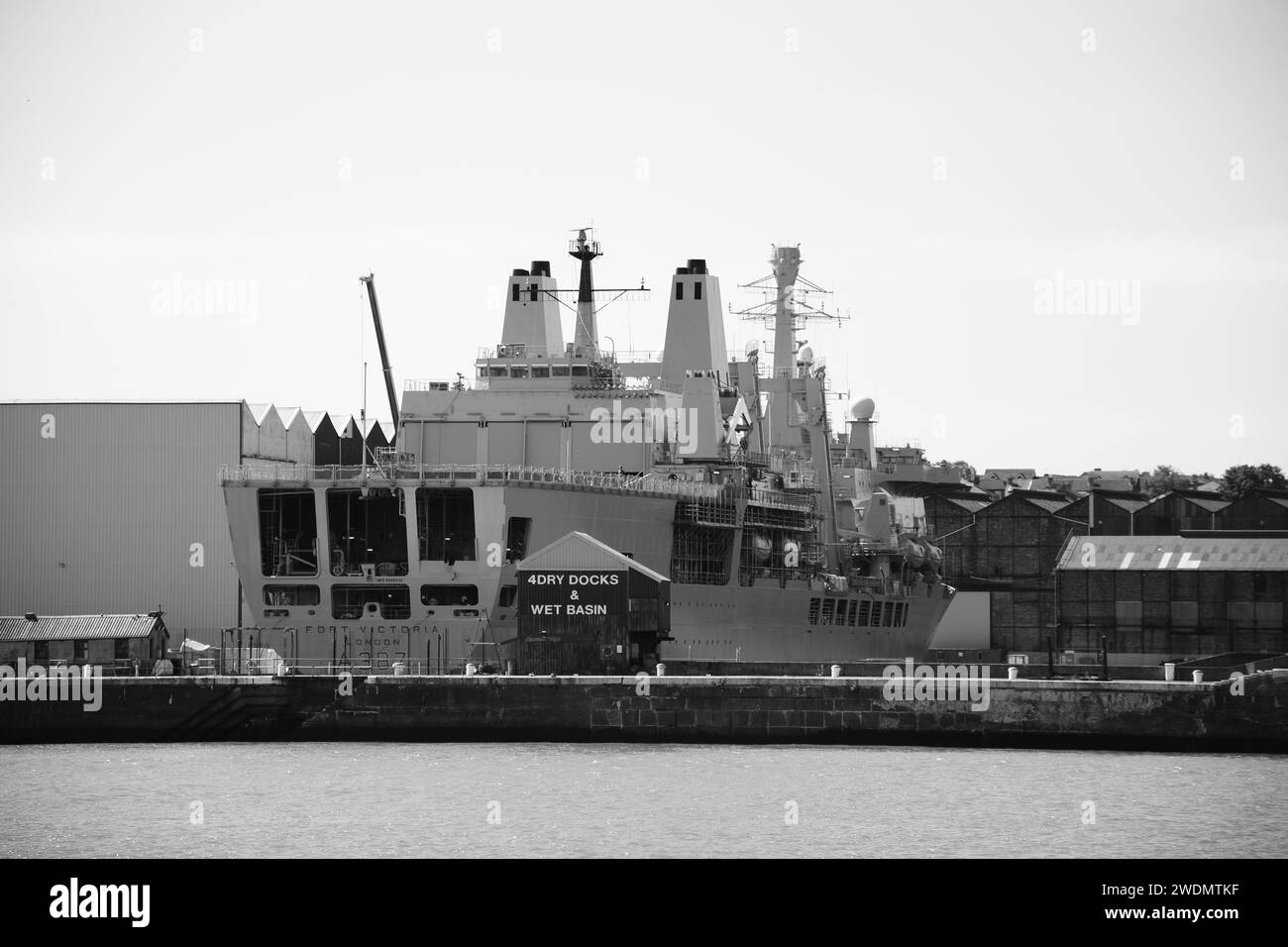 Royal Fleet Auxillary vessel Fort Victoria A387 in for a refit in ...