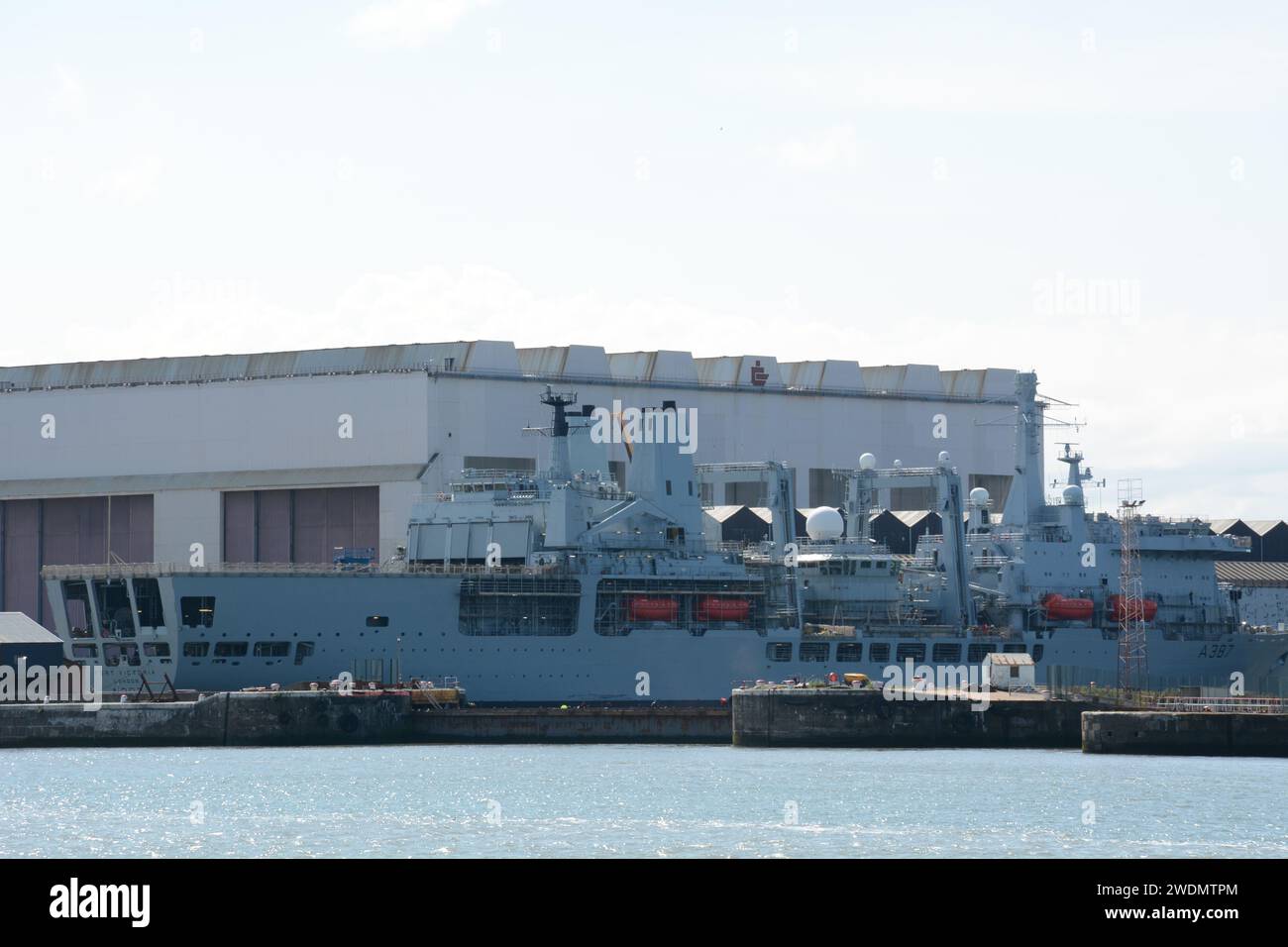 Royal Fleet Auxillary vessel Fort Victoria A387 in for a refit in ...