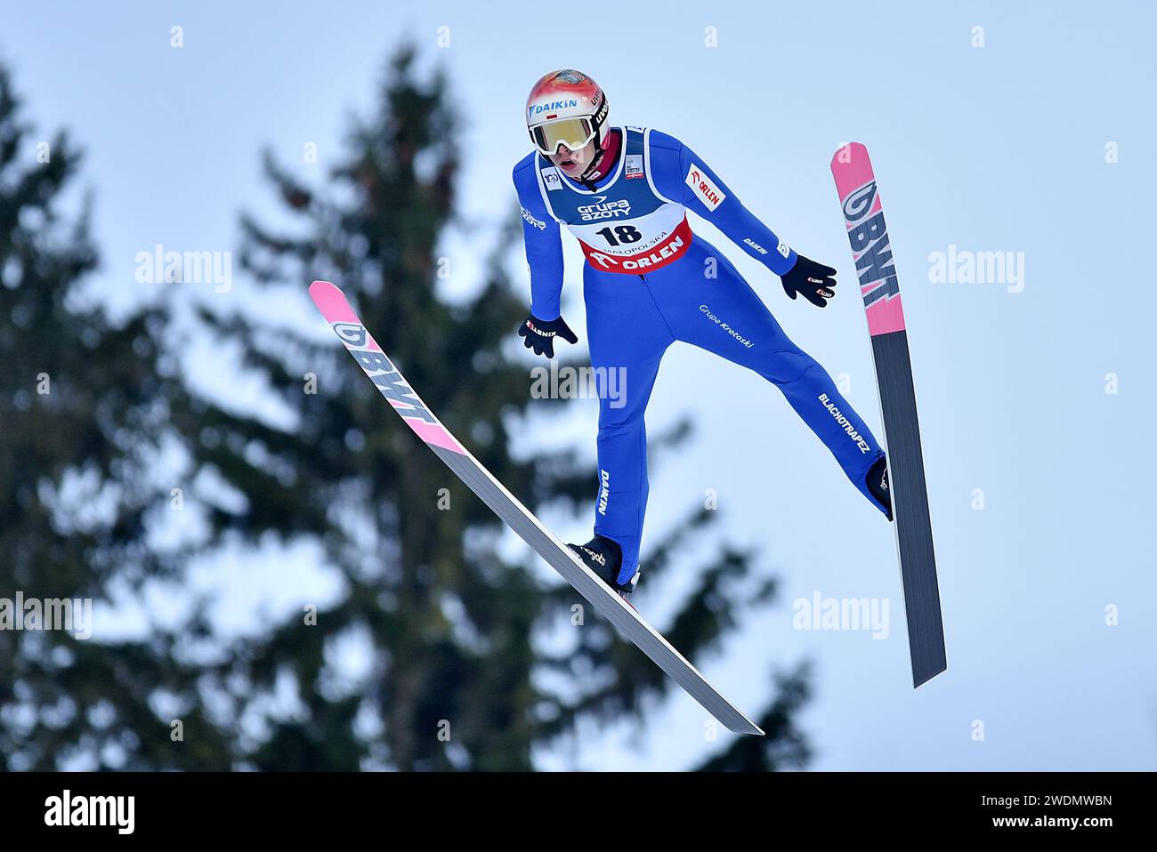 Zakopane, Poland. 21st Jan, 2024. Pawel Wasek during the FIS Ski ...