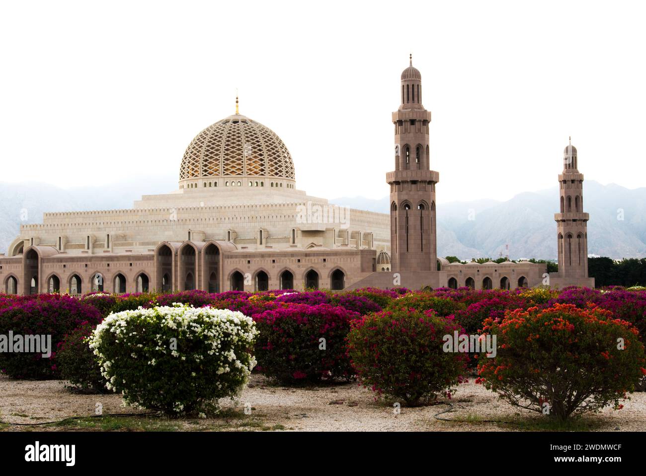 Muscat, Oman - January 05,2024 : View on Sultan Qaboos grand mosque ...