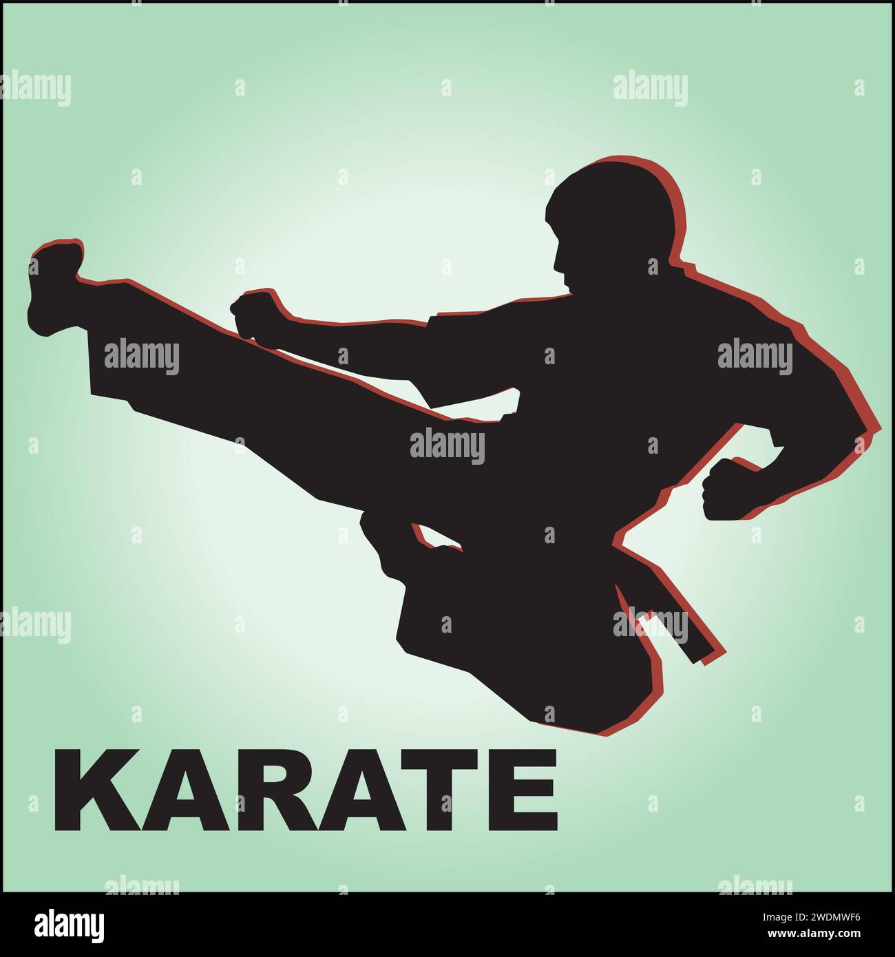 Martial art colored simbol, logo. Karate creative design emblem Stock ...