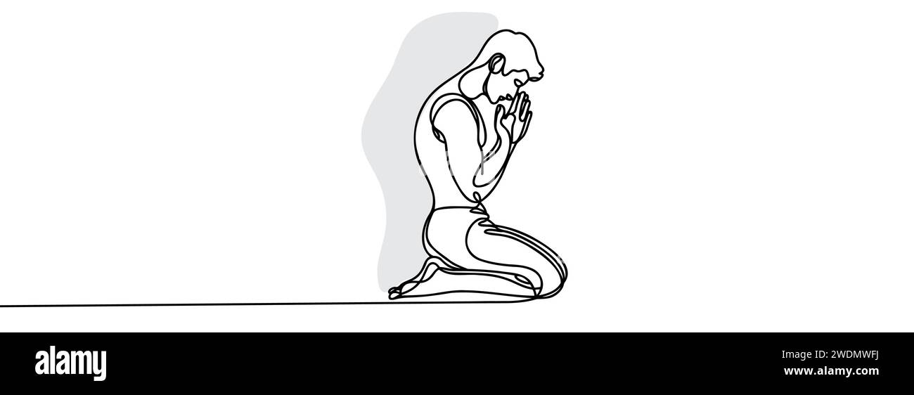 Continuous praying hand one hi-res stock photography and images - Alamy
